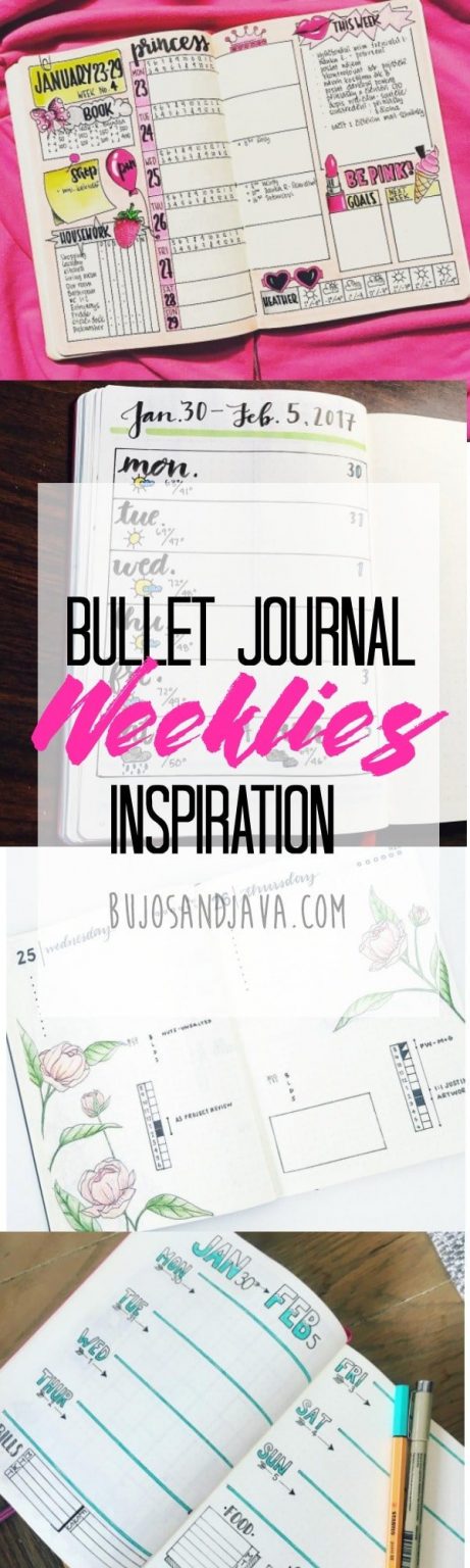 Bullet Journal Weeklies Inspiration ⋆ The Petite Planner