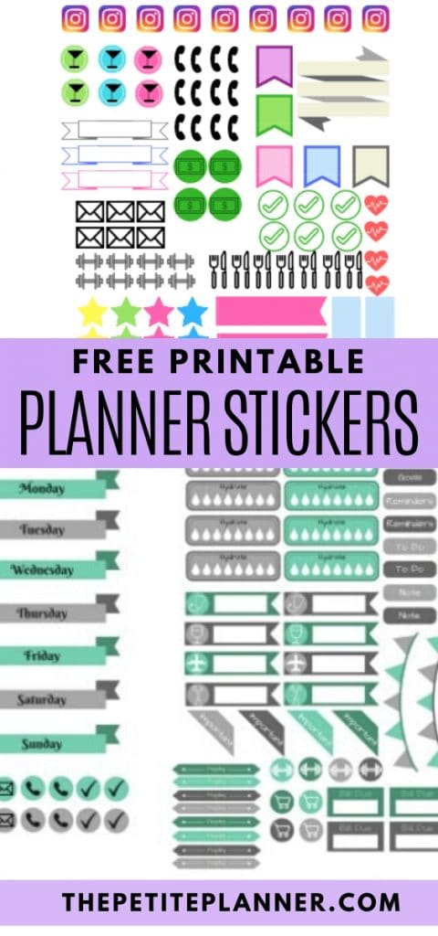 FREE Printable Planner Stickers ⋆ The Petite Planner