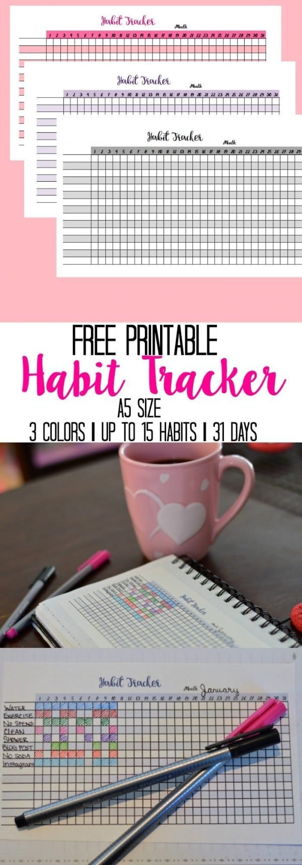 Free Printable Habit Tracker ⋆ The Petite Planner