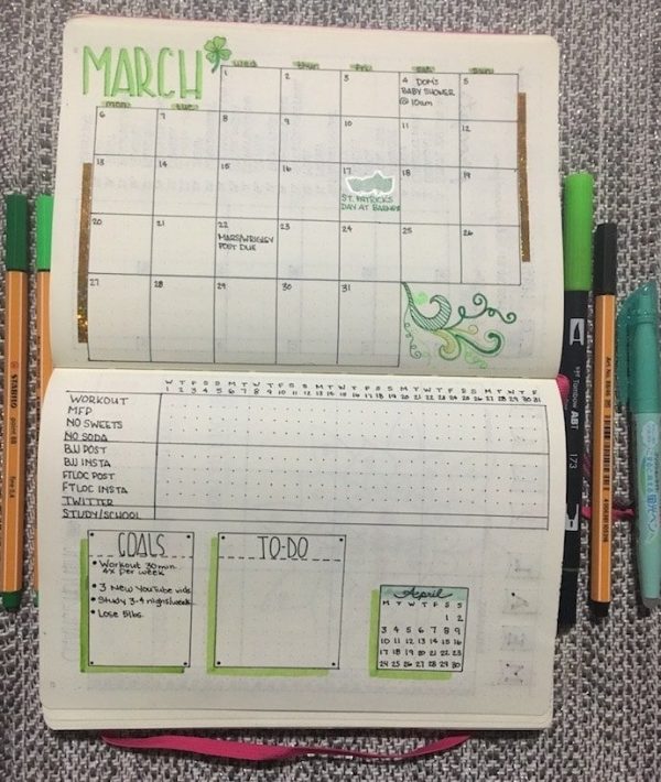 My Monthly Layout for March ⋆ The Petite Planner