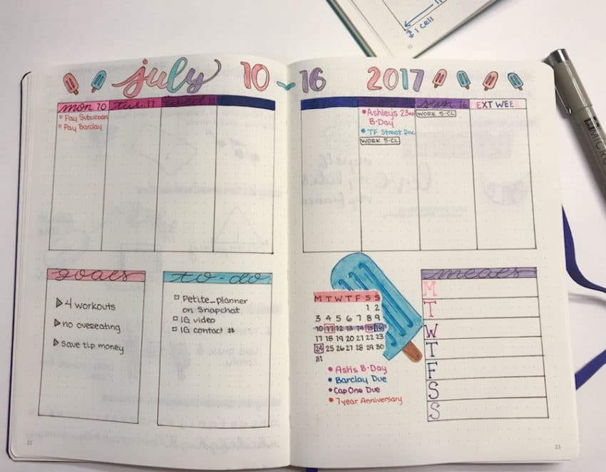 Two-Page Weekly Spread Tutorial ⋆ The Petite Planner