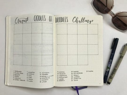 August Doodle Challenge ⋆ The Petite Planner