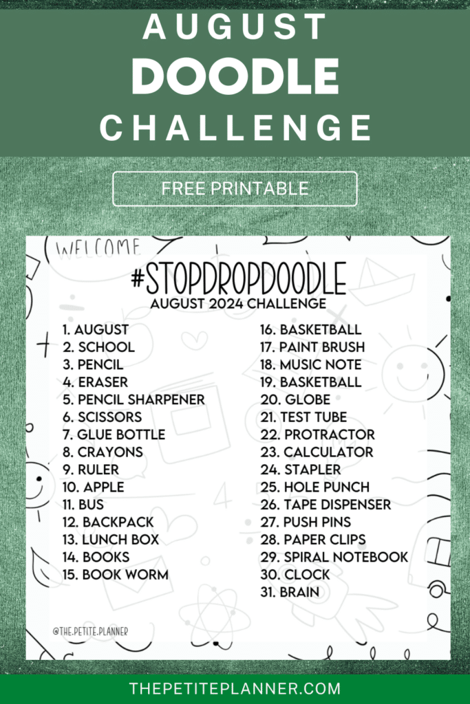 August Doodle Challenge (with Free Printable)
