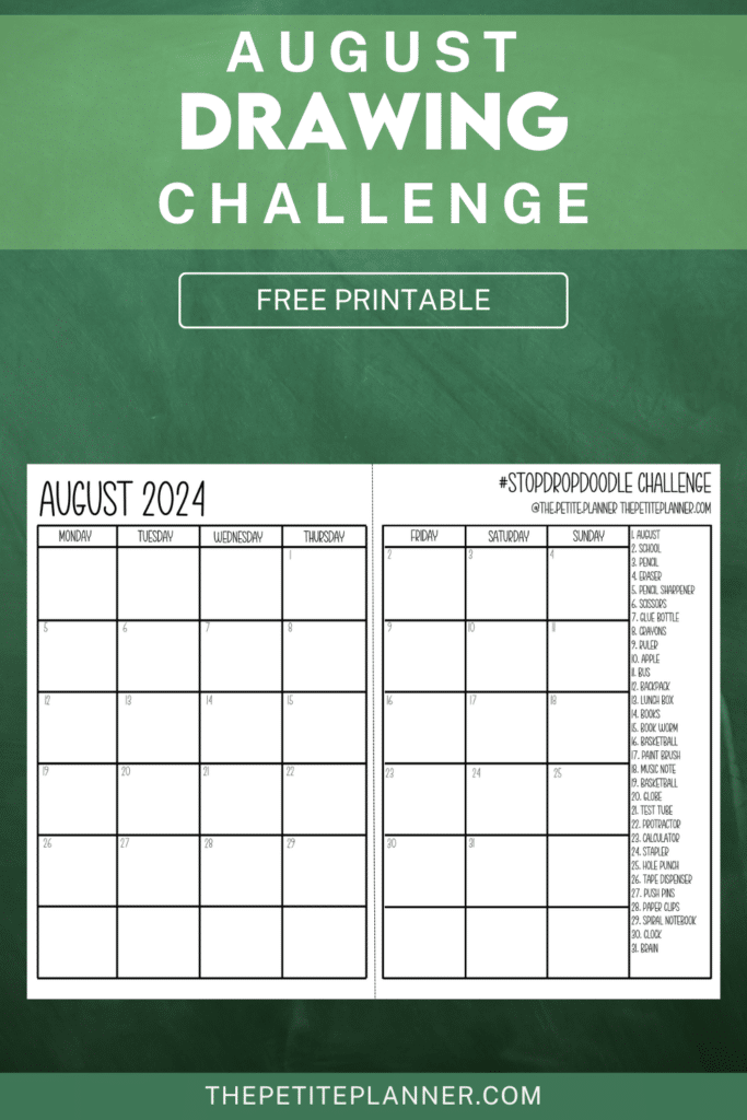 August Doodle Challenge (with Free Printable)