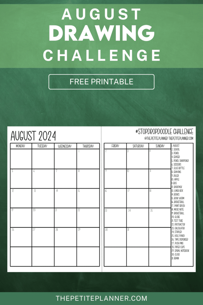 August Doodle Challenge (with Free Printable)