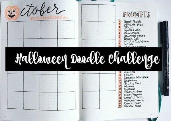 Halloween Doodle Challenge: October 2017 ⋆ The Petite Planner