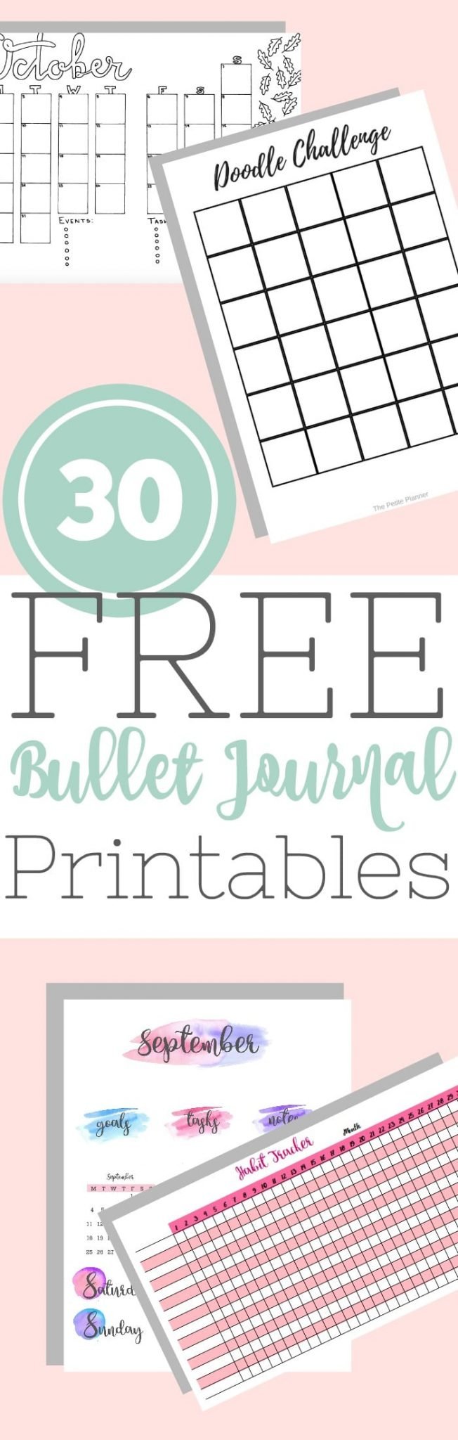 Epic List of 30 Free Bullet Journal Printables ⋆ The Petite Planner