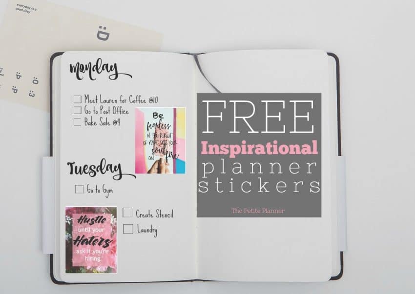 Free Printable Inspirational Stickers for Your Planner ⋆ The Petite Planner