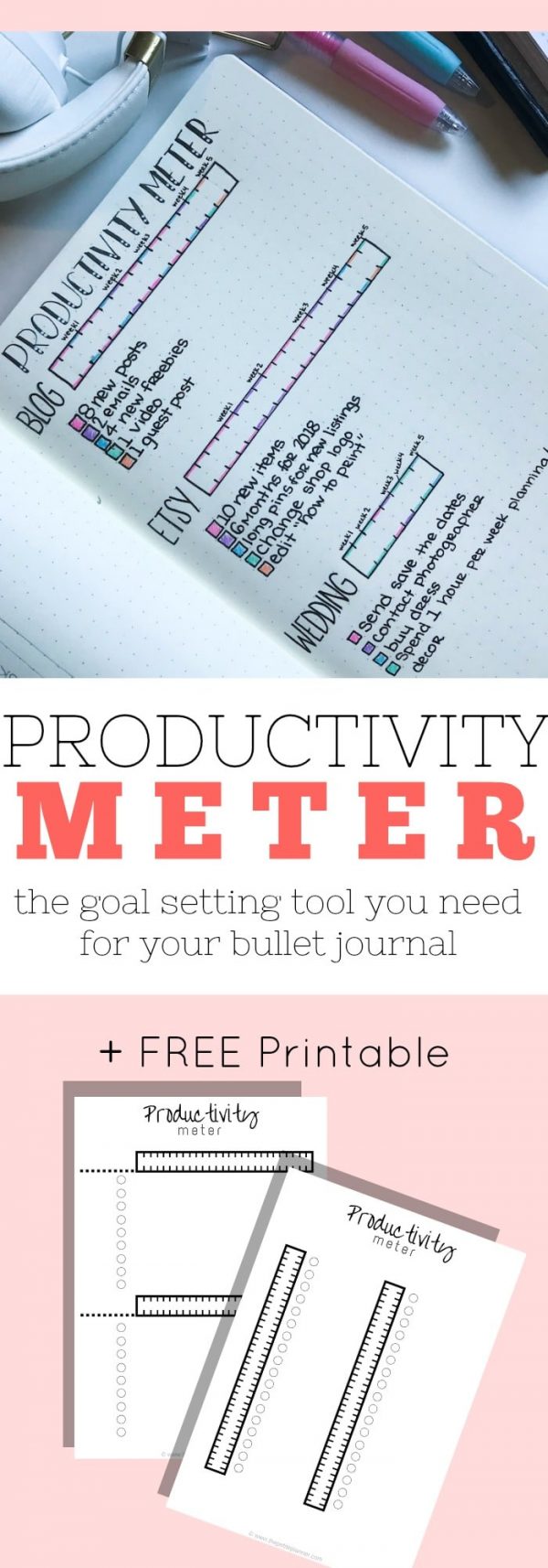 The Productivity Meter for Your Bullet Journal + Free Printable ⋆ The ...
