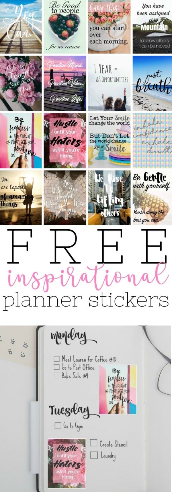 Free Printable Inspirational Stickers for Your Planner ⋆ The Petite Planner