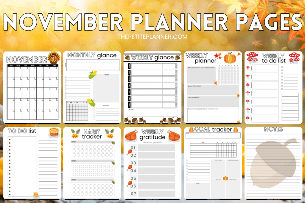 Printable November Bullet Journal Setup - Free Planner Pages