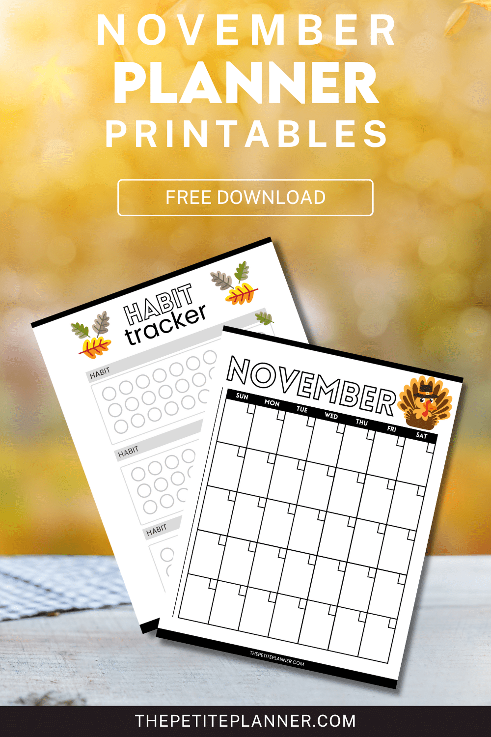 Printable November Bullet Journal Setup - Free Planner Pages