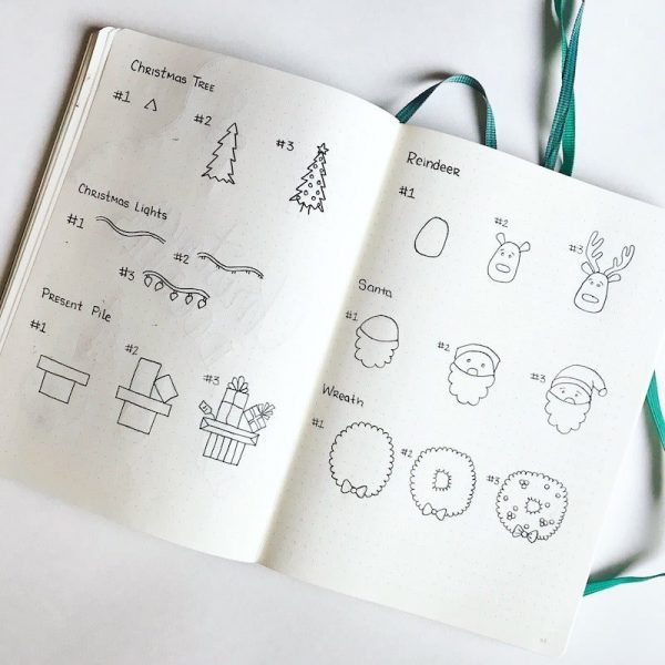Step-by-Step Christmas Doodles plus Cheatsheet ⋆ The Petite Planner