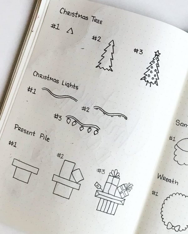 Step-by-Step Christmas Doodles plus Cheatsheet ⋆ The Petite Planner