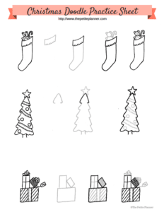 Step-by-Step Christmas Doodles plus Cheatsheet ⋆ The Petite Planner