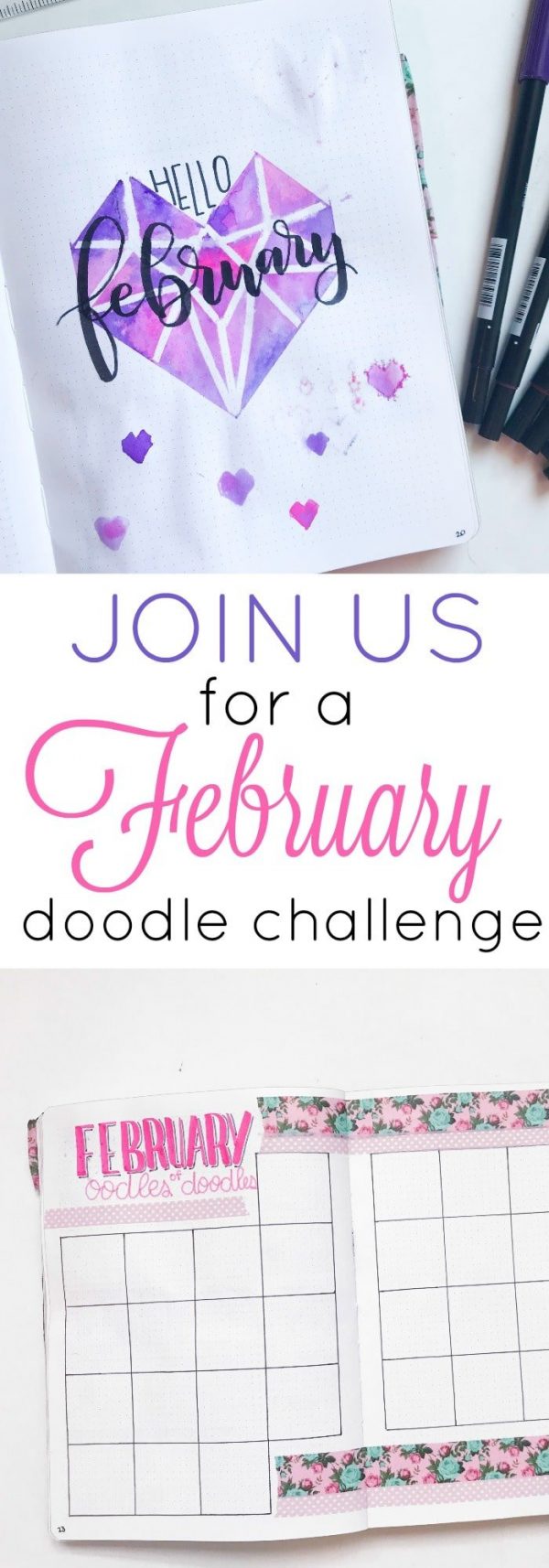 February 2018 Doodle Challenge ⋆ The Petite Planner
