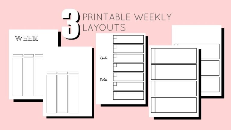 3 Super Simple Weekly Layouts to Try in Your Bullet Journal ⋆ The ...