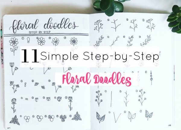 11 Simple Step-by-Step Floral Doodles ⋆ The Petite Planner
