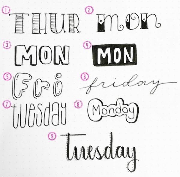 9 Simple Bullet Journal Lettering Styles Anyone Can Do!