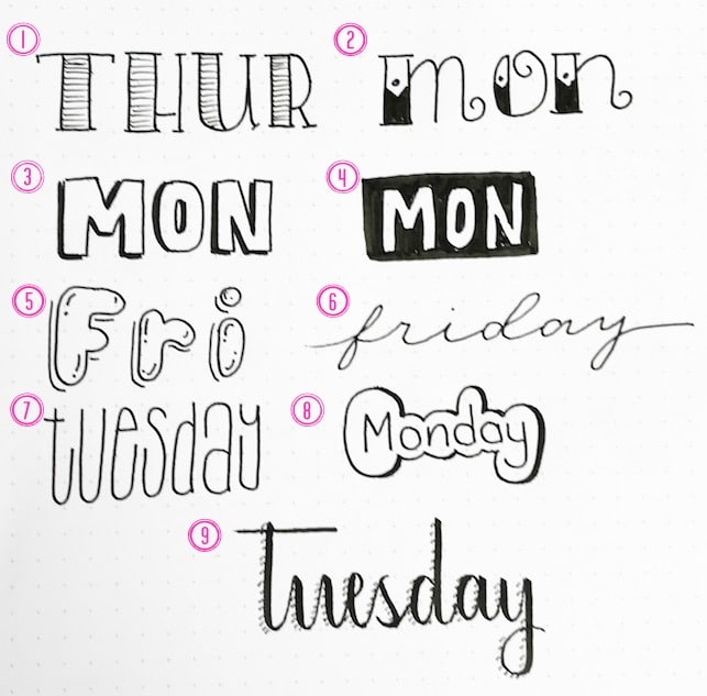 9 Simple Bullet Journal Lettering Styles Anyone Can Do 2022 