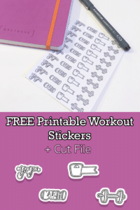 Free Printable Workout Stickers for Your Planner + Cut File ⋆ The ...
