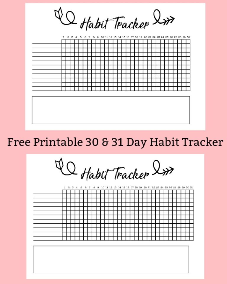 Free Printable A5 Habit Tracker ⋆ The Petite Planner