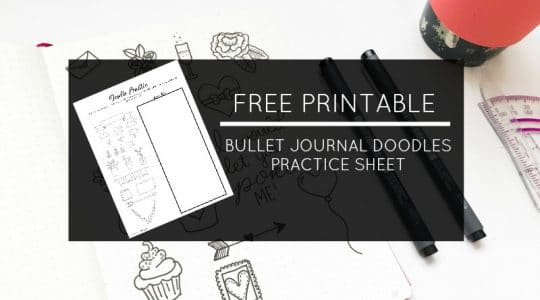 Free Printable Bullet Journal Doodles Practice Sheet ⋆ The Petite Planner