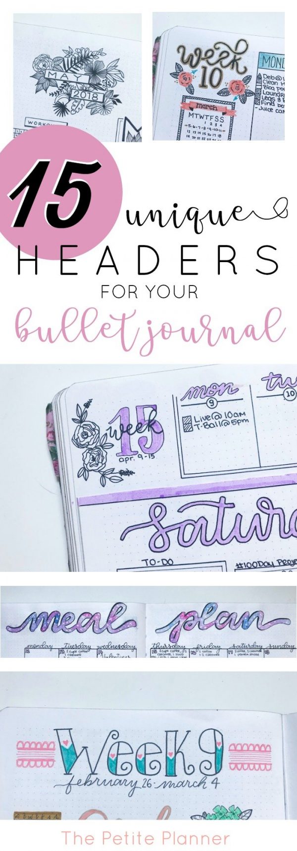 15 Unique Headers for Your Bullet Journal ⋆ The Petite Planner