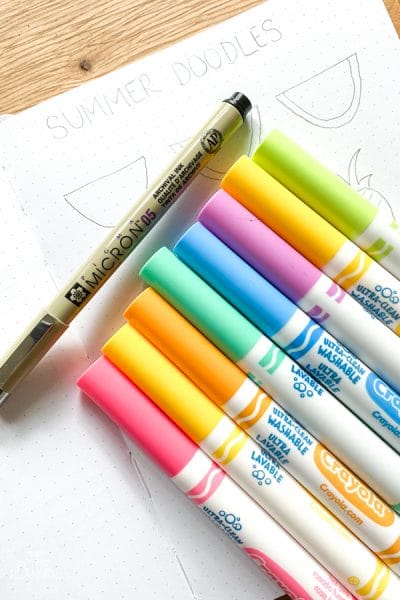 Step-by-Step Summer Doodles for Your Bullet Journal ⋆ The Petite Planner