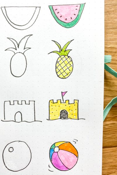 Step-by-Step Summer Doodles for Your Bullet Journal ⋆ The Petite Planner