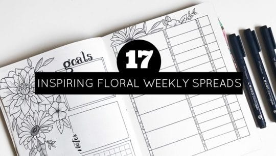 17 Inspiring Floral Weekly Spreads ⋆ The Petite Planner
