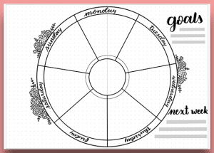 Circular Weekly Spread Free Bullet Journal Printable ⋆ The Petite Planner