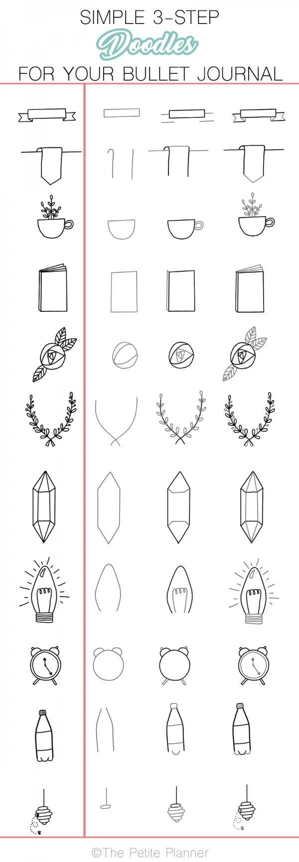 Learn to Doodle Step By Step! 11 Simple Doodles to Try!