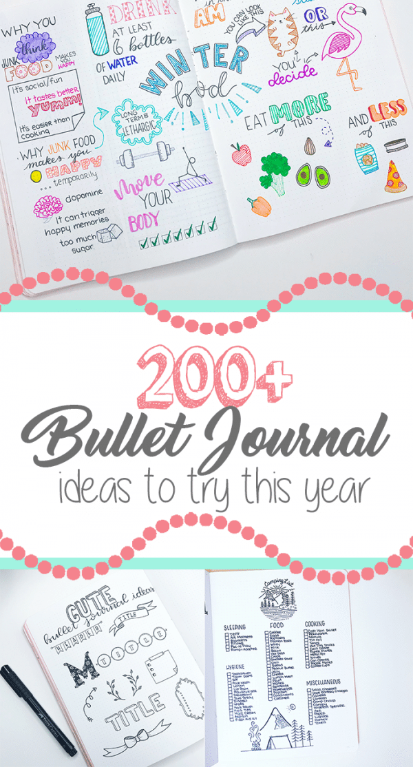 200+ Bullet Journal Ideas to Try This Year + Printable Checklist ⋆ The ...