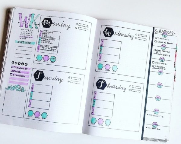 11 of My Favorite Weekly Spreads from This Year ⋆ The Petite Planner