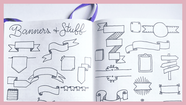 How to Draw Banners for Your Bullet Journal: Beginner Friendly ⋆ The ...