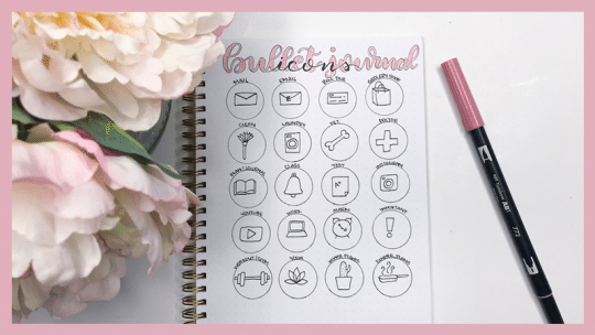 How to Use Icons in Your Bullet Journal to Increase Productivity ⋆ The ...