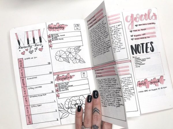 Finding Your Style: Bullet Journal Weekly Layout ⋆ The Petite Planner