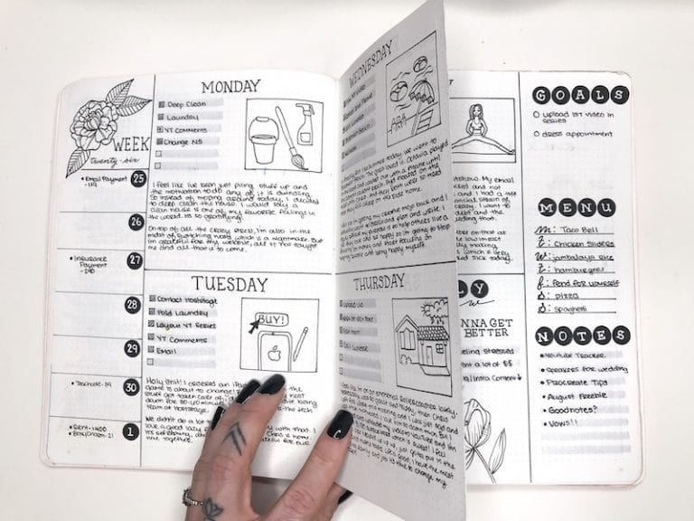 Finding Your Style: Bullet Journal Weekly Layout ⋆ The Petite Planner