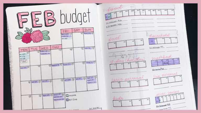 Bullet Journal Bill Tracker Calendar Layout ⋆ The Petite Planner