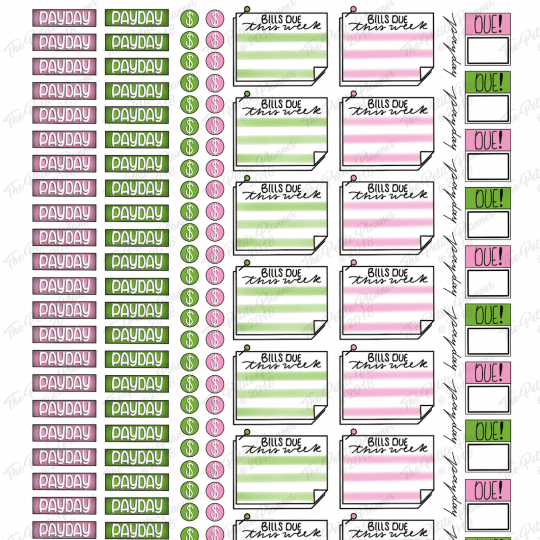 Printable Financial Planner Stickers ⋆ The Petite Planner
