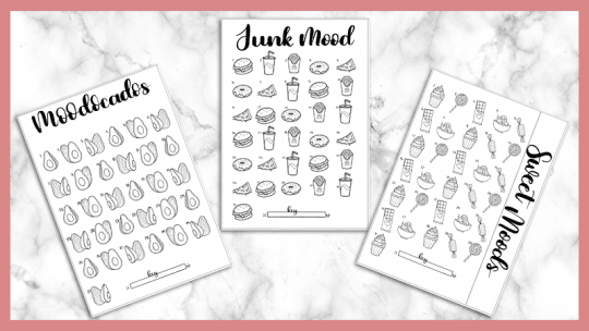 3 Free Food Themed Mood Tracker Printables ⋆ The Petite Planner