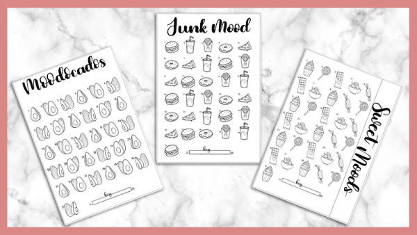 3 Free Food Themed Mood Tracker Printables ⋆ The Petite Planner