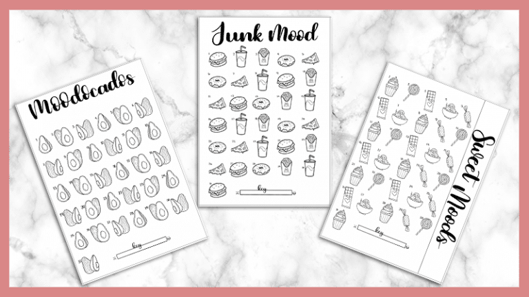 3 Free Food Themed Mood Tracker Printables ⋆ The Petite Planner