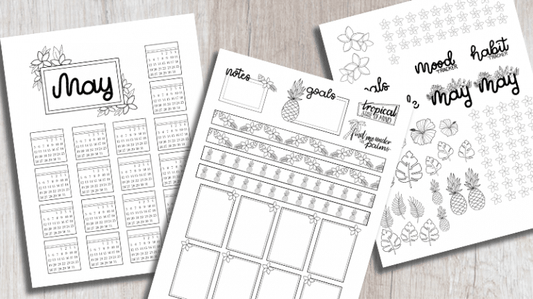 May 2019 Printable Bullet Journal Kit ⋆ The Petite Planner