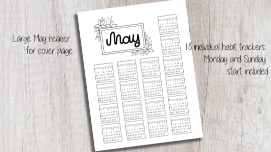 May 2019 Printable Bullet Journal Kit ⋆ The Petite Planner