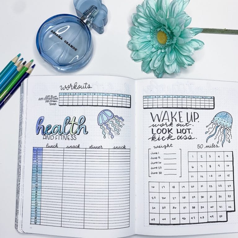 Motivational Exercise Trackers for Your Bullet Journal ⋆ The Petite Planner