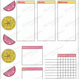 Pink Lemonade Weekly Spread ⋆ The Petite Planner