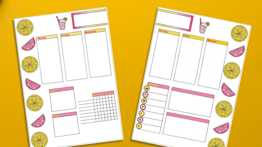 Pink Lemonade Weekly Spread ⋆ The Petite Planner
