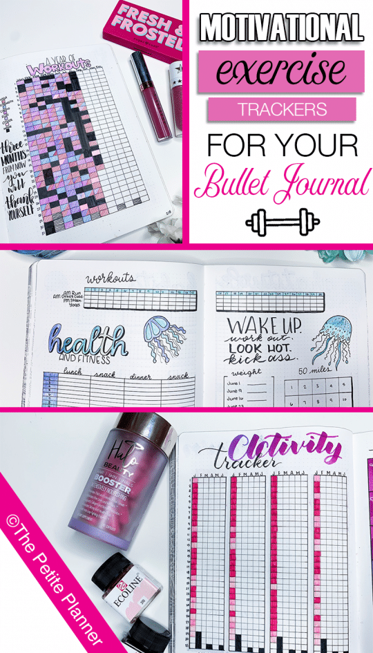 Motivational Exercise Trackers for Your Bullet Journal ⋆ The Petite Planner